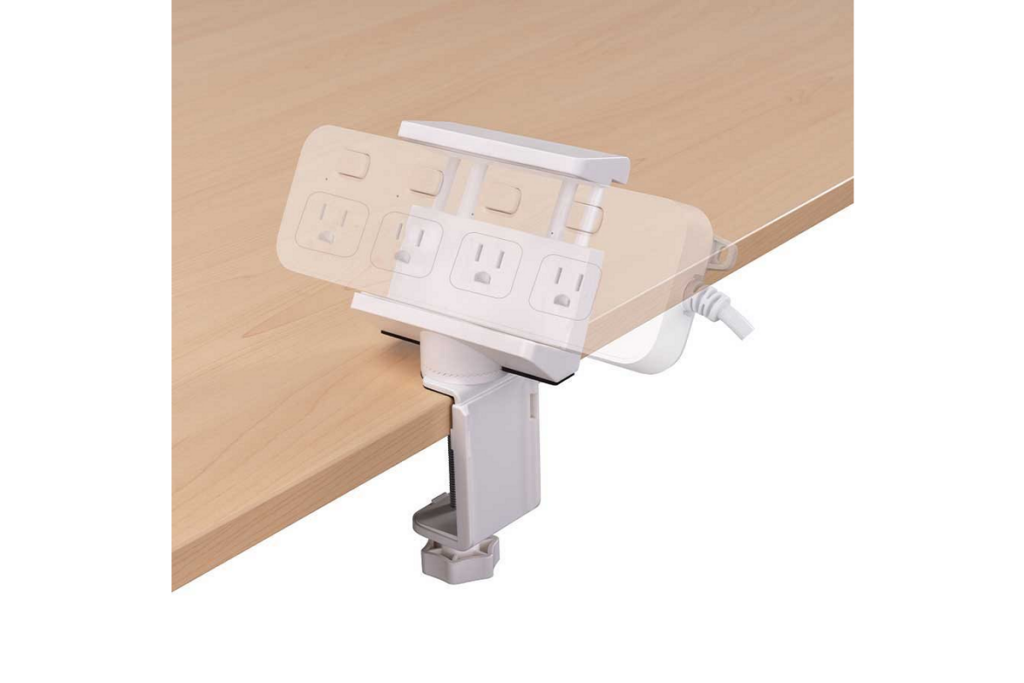 Clamp on power bar desk mount | Distrimar
